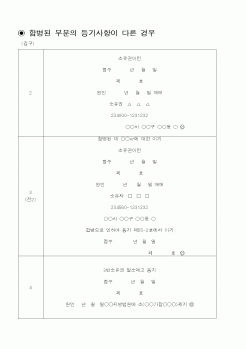 (법무부)합병된 부분의 등기사항이 다