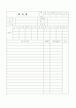 (제조/생산)회의록