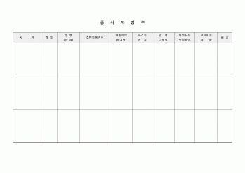 (특수/보육/유치원)종사자명부