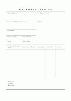 (경영)PROFORMA INVOICE