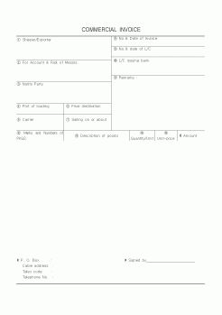 (계약서/견적서)COMMERCIAL INVOICE