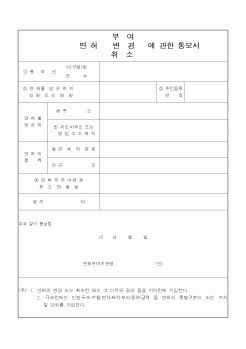 (지방세)면허(부여,변경,취소)에 관한