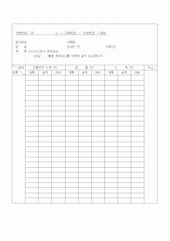 (건설규정)공사공정 보고