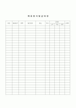 (건설규정)제증명서 발급대장