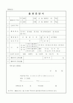 (보건복지부)출생증명서