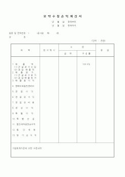 (공사예산/실행)요약수정손익계산서