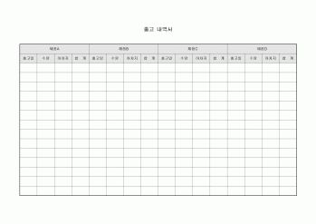 출고 내역서