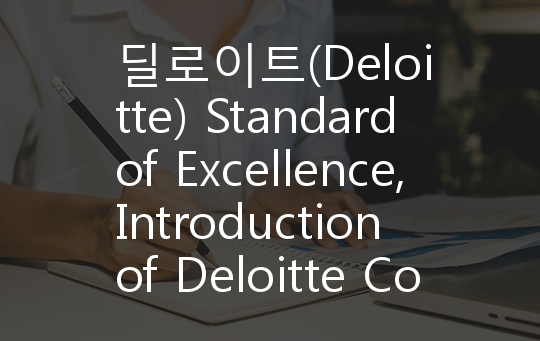 딜로이트(Deloitte) Standard of Excellence, Introduction of Deloitte Consulting