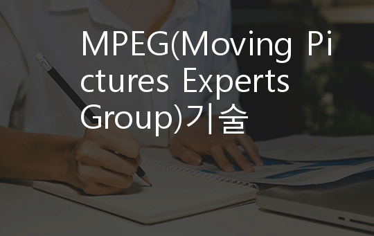 MPEG(Moving Pictures Experts Group)기술