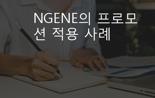 NGENE의 프로모션 적용 사례